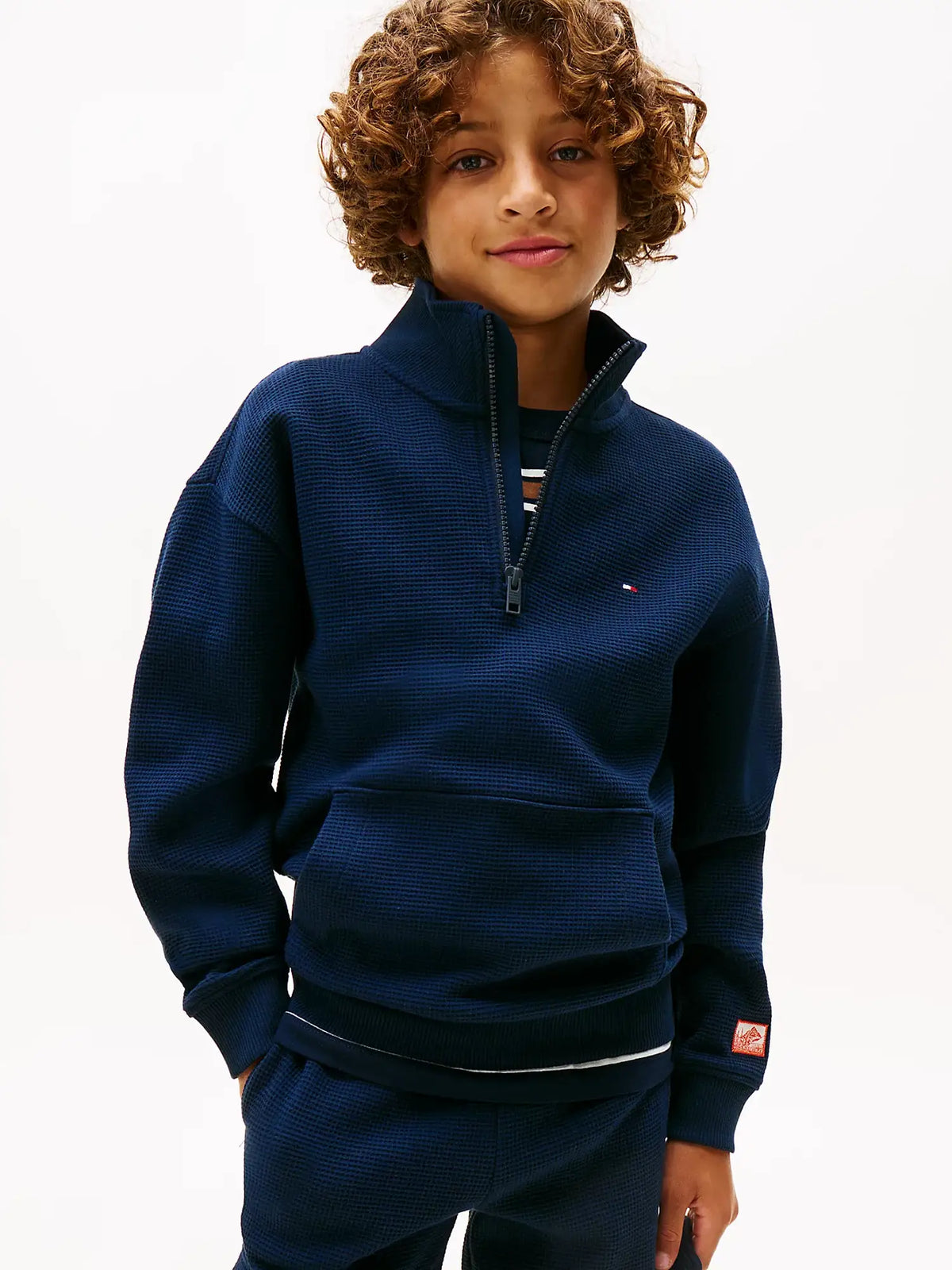 Tommy Hilfiger Half Zip Sweatshirt - Navy — Bumbles for Kids